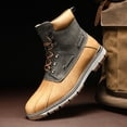 Men’s High-Top Work Boots Durable Non-Slip Lace-Up Safety Outdoor ...