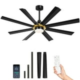 Free Shipping! Uforic 60 Inch Modern Ceiling Fan with Light, Remote, 8 ...