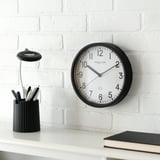 Mainstays Basic Indoor 8.78-inch Black Analog Round Wall Clock ...