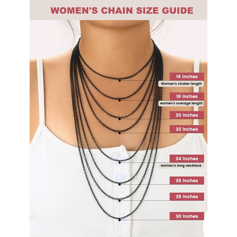 What Is The Average Length Of A Necklace For A Woman Gold Average