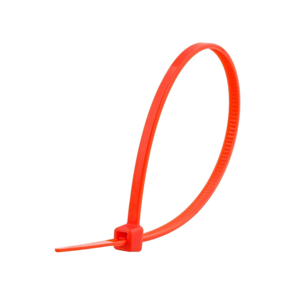 Secure Cable Ties 6 Inch Red Miniature Nylon Cable Tie - 100 Pack ...