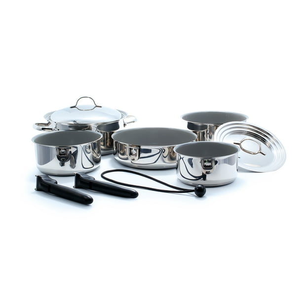 Camco 43926 Ceramic 10-Piece Nesting Cookware Set - Walmart.com