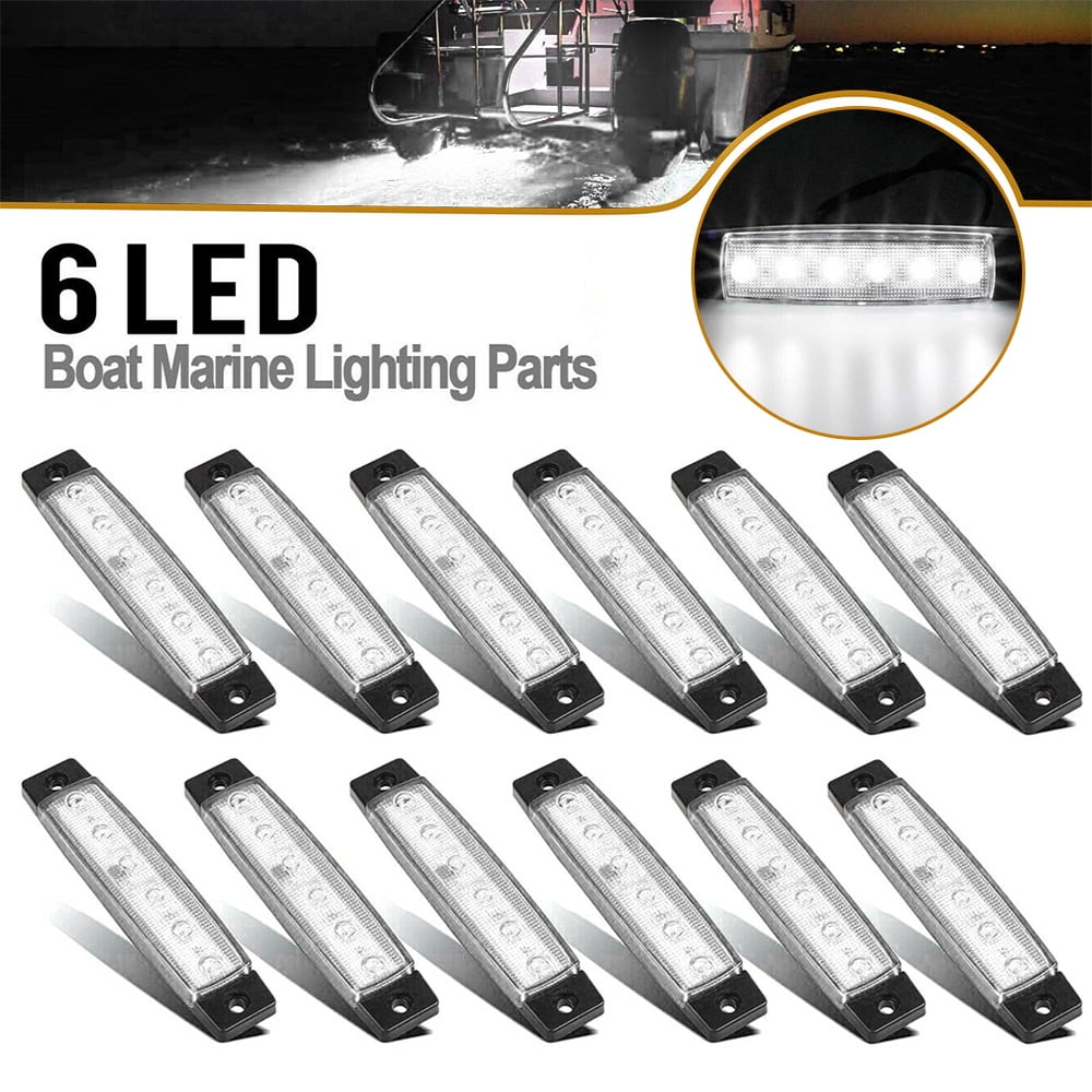 12Pcs Boat Navigation Lights, Stern Lights for Boats, Marine LED Strip ...