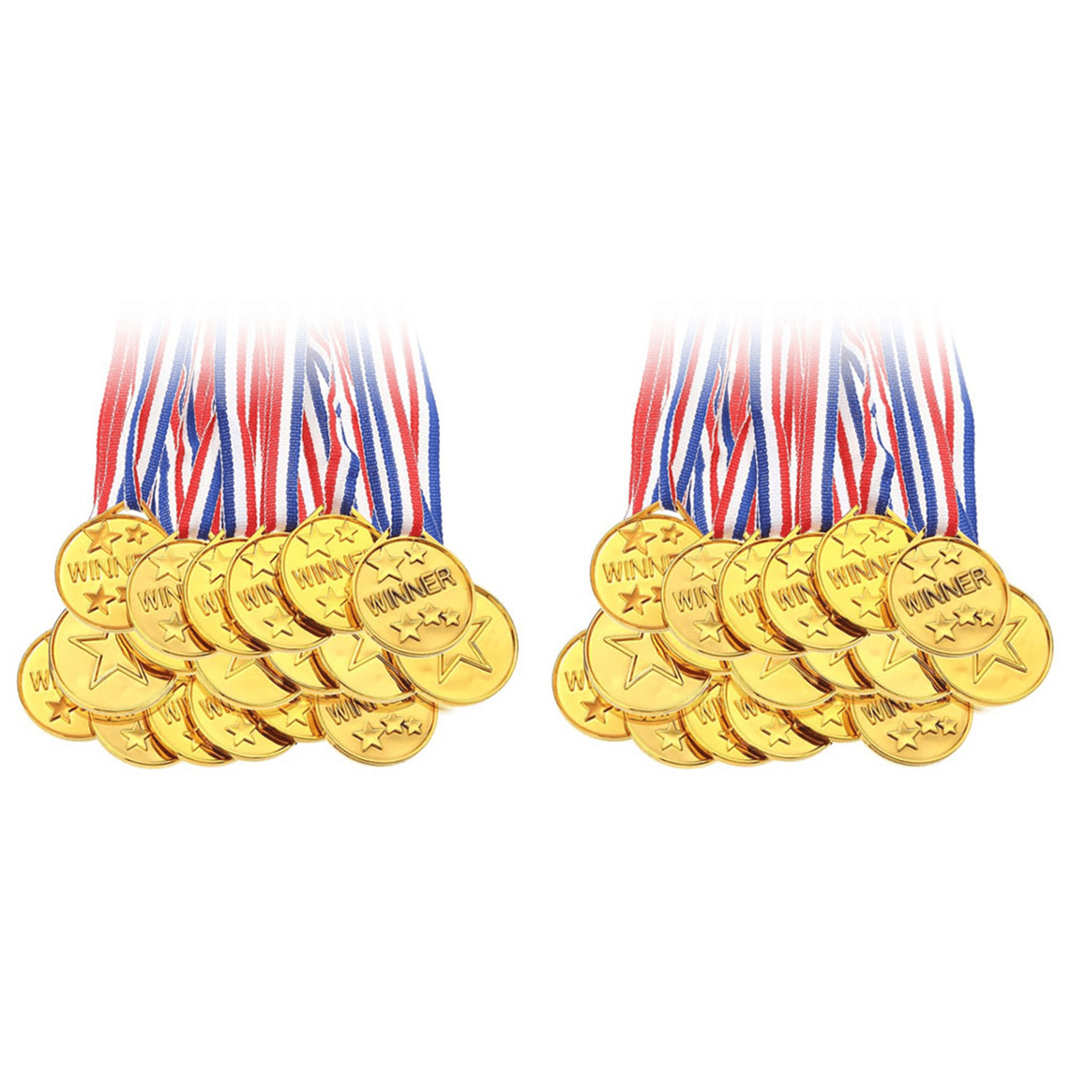 Click here for Unbranded 60 Pack Gold Plastic Winner Medals Award... prices