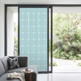 Blue Checkered Window Privacy Film, Modern Minimalist Geometric Grid ...