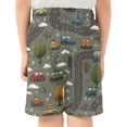 BZSMCE Adjustable Drawstring Casual Shorts With Dark Green Truck Road ...