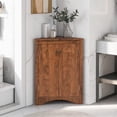 Corner Bathroom Cabinet, Freestanding Tall Triangle Storage Organizer ...