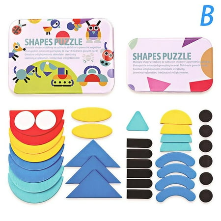 Matching Card Puzzle Box Pattern Kids Toy Shapes Anatomy Kids Education ...