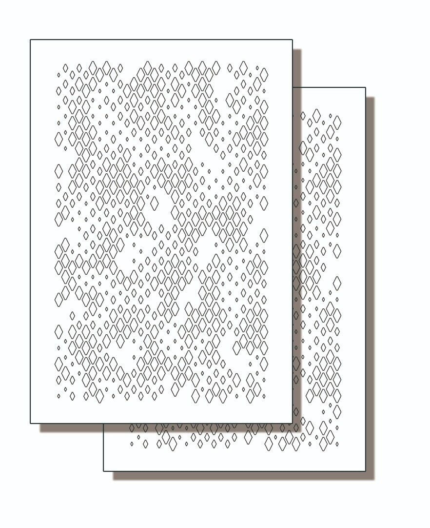 Camouflage EasyPeel Spray Paint Cerakote Camo Gun Model Stencil DIAMOND ...