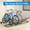 JOZ Portable 5-Bike Floor Parking Rack, Indoor/Outdoor Storage ...