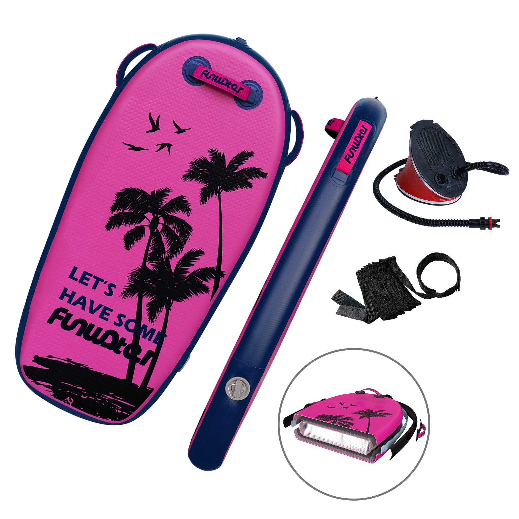 FUNWATER Inflatable Bodyboard Paddle Board Purple Blue, SUP Board ...