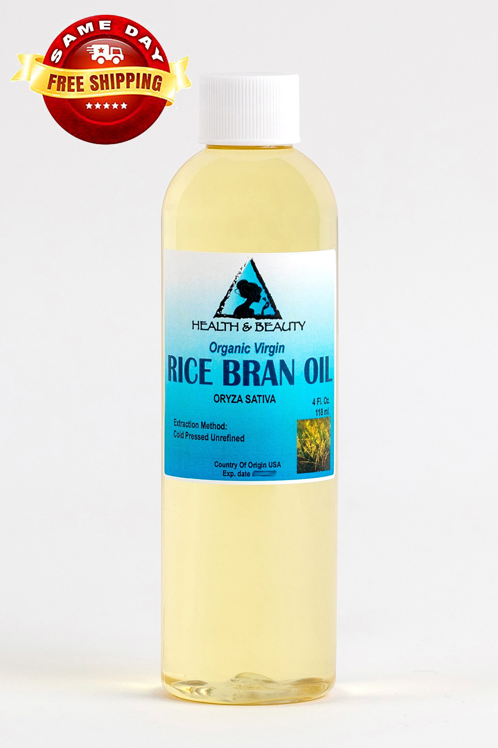 RICE BRAN OIL UNREFINED ORGANIC CARRIER COLD PRESSED VIRGIN RAW PURE 4 ...