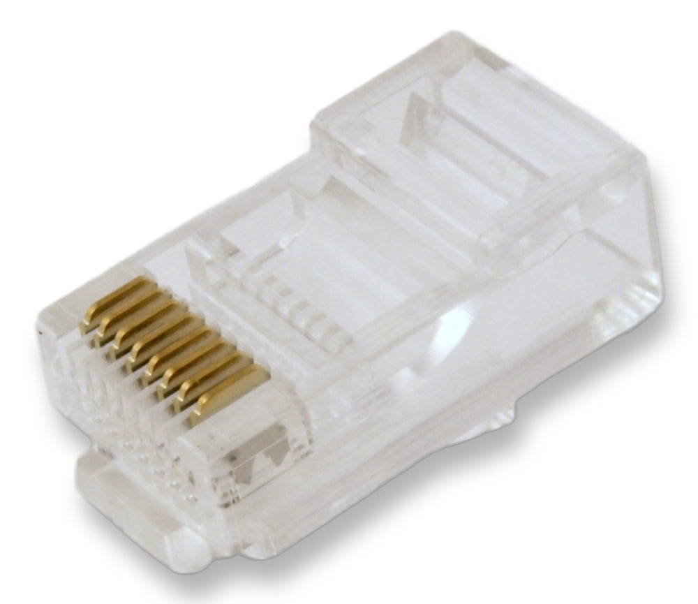 RJ45 Modular Plugs for CAT6 Solid Wire, Pack of 20 - Walmart.com