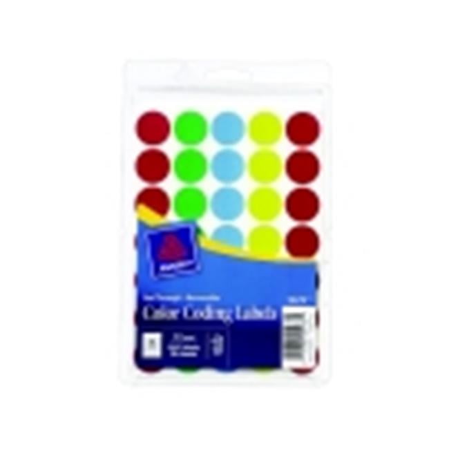 Avery Circle Removable See-Through Color Dot Label - Pack 1015 ...