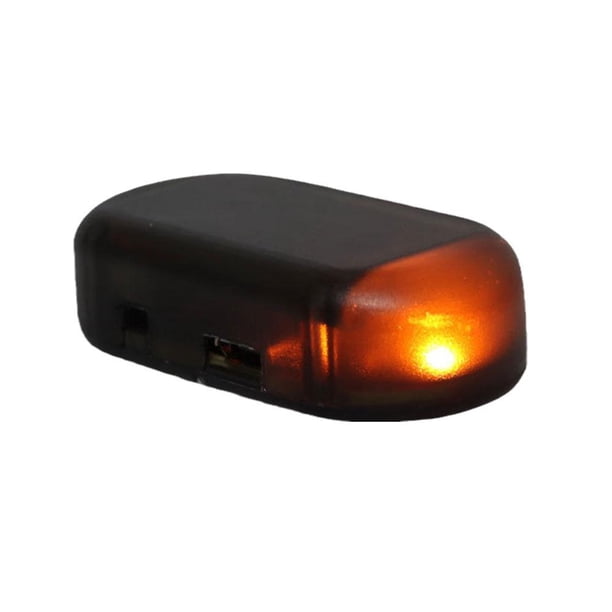 Solar Power Car LED Anti-Theft Warning Lights Fake Alarm Flashing ...