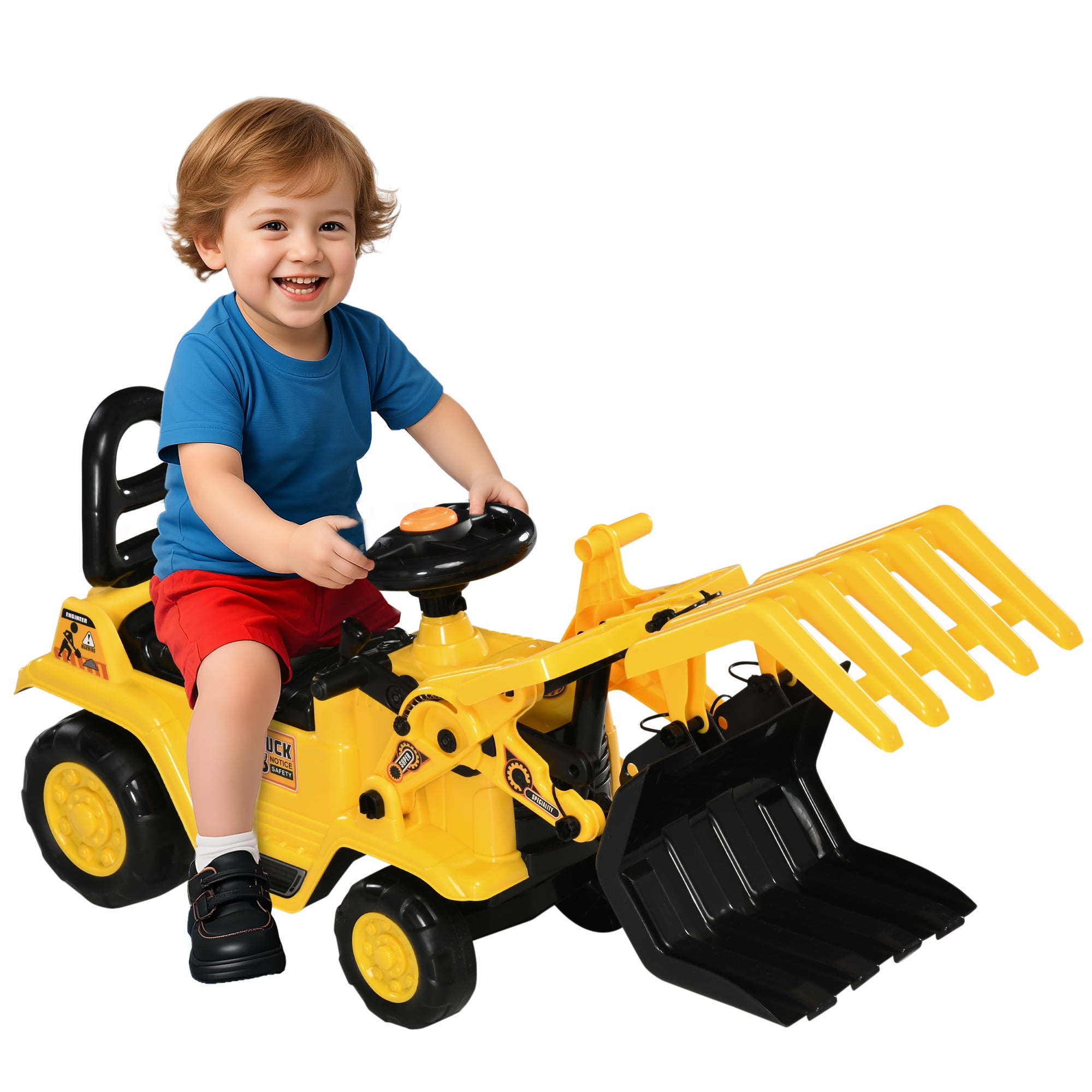 Click here for Aosom Kids Ride-On Excavator With Grabber  Pulling... prices