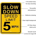 Slow Down Speed Limit 5MPH Sign, 12" x 18" Rust Free Heavy Duty ...
