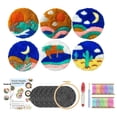 Animal Face Punch Needle Coaster DIY Craft Kit, Complete Rug Punch ...
