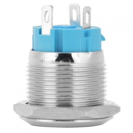 Loewten 2PCS Yellow Flat Self-Reset 4-Pin Button Switch With Light DC ...