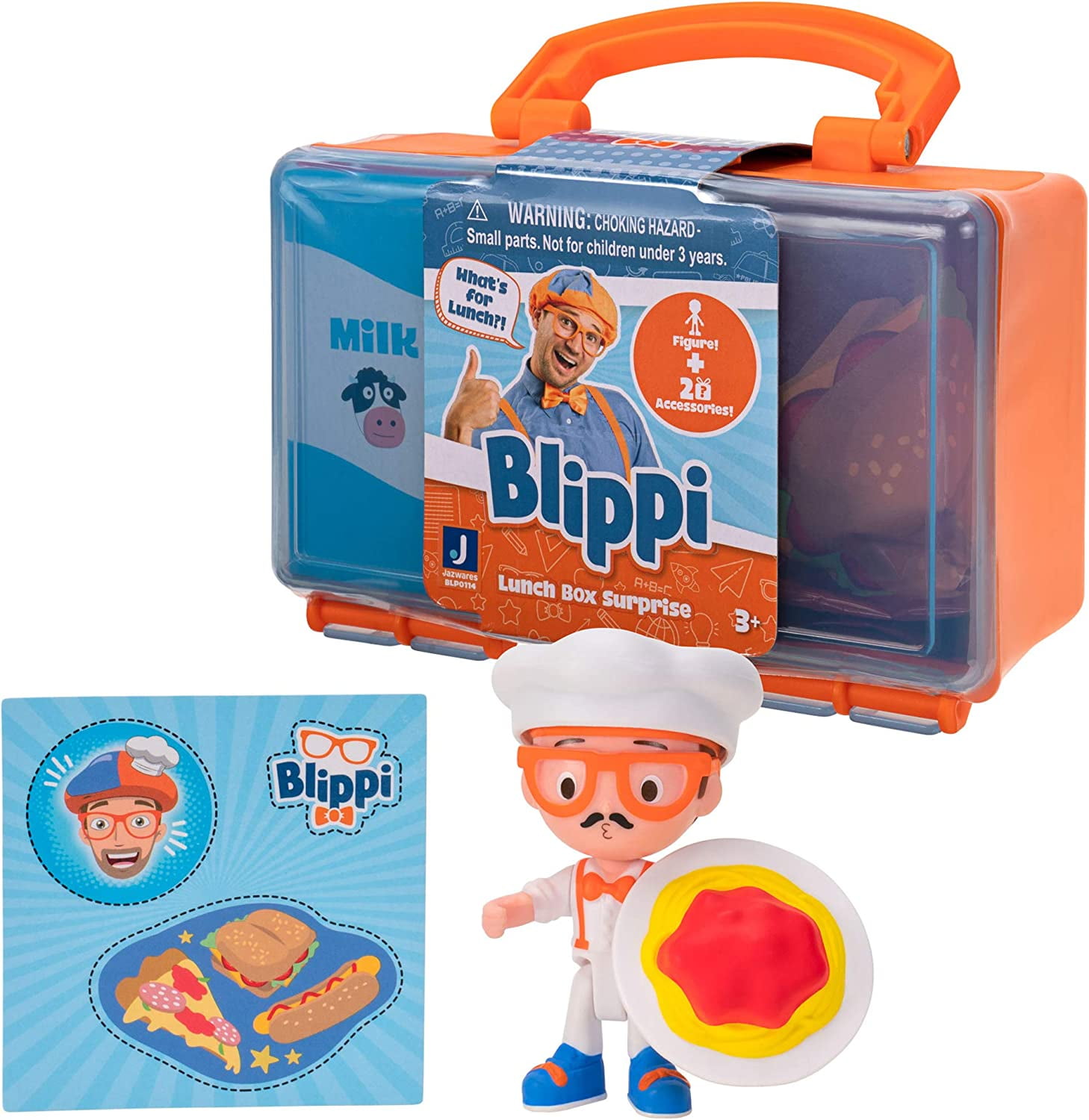 Buy Blippi Toy Lunch Box 2 Pack, Chef and Zookeeper 2.5 Inch Minis ...