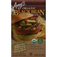 Amys Organic Black Bean Veggie Burgers, 10oz, 4 Count, NON GMO, Frozen ...