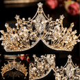 EIMELI Retro Baroque Bridal Crowns With Pearl Gemstone Queen Cosplay ...