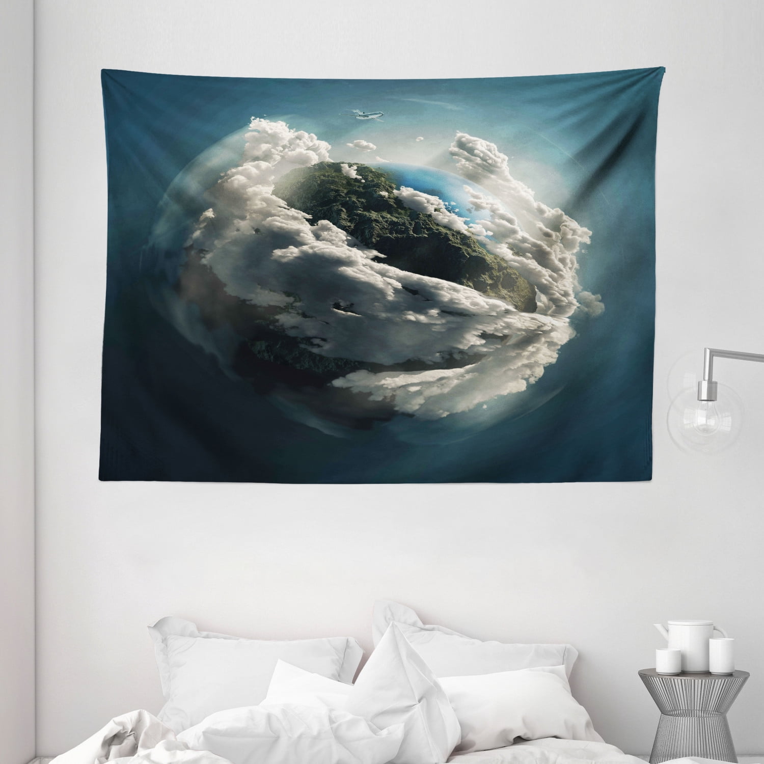 Earth Tapestry, Planet Surrounded by Majestic Clouds Dramatic Aerial ...