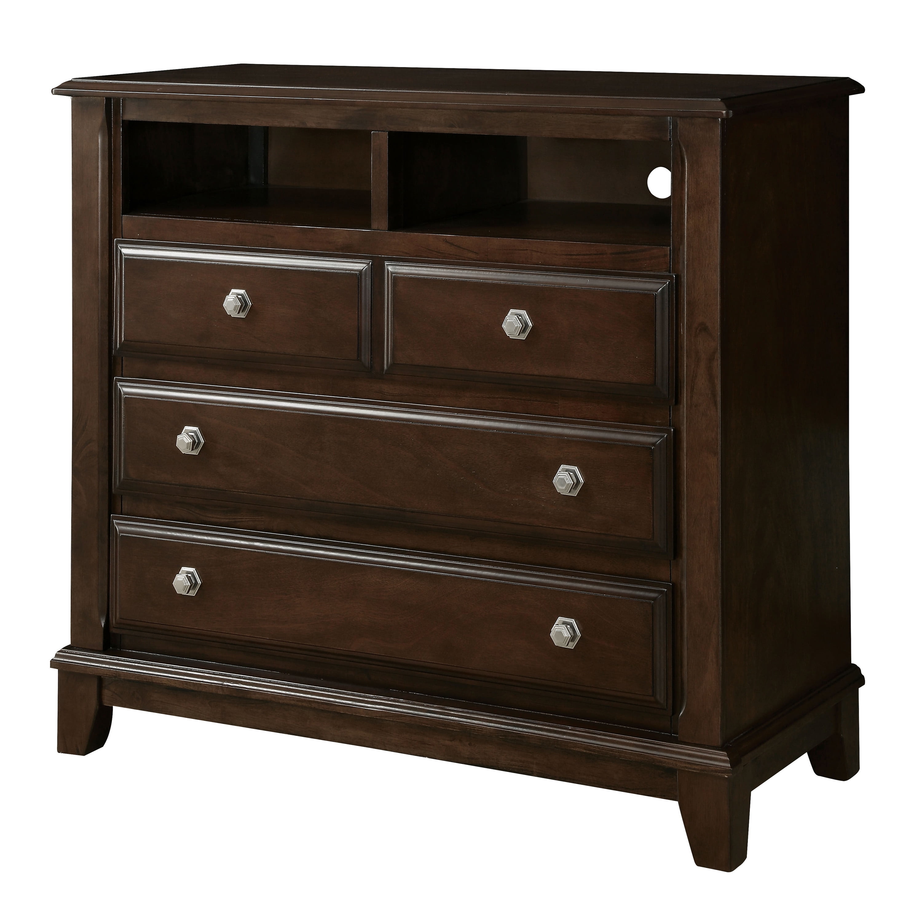 Furniture of America Glinda 46 inch Media Chest TV Stand in Brown ...