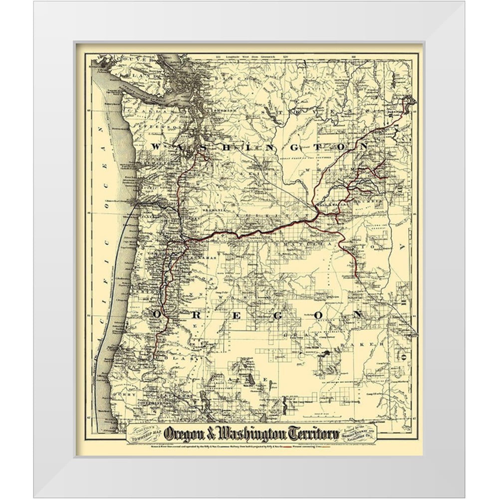 Colton 26x30 White Modern Wood Framed Museum Art Print Titled - Oregon ...