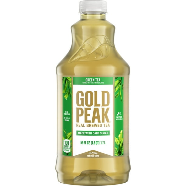 Gold Peak Real Brewed Tea Green Iced Tea Drink, 59 fl oz - Walmart.com