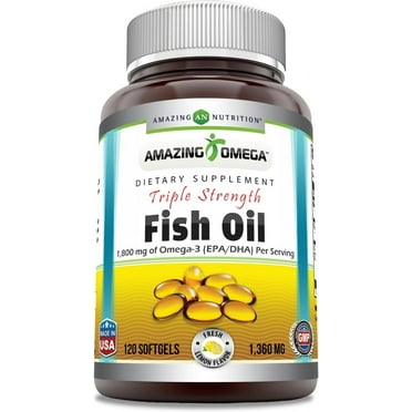Spring Valley Fish Oil Dietary Supplement Softgels, 1000 mg, 60 Count ...