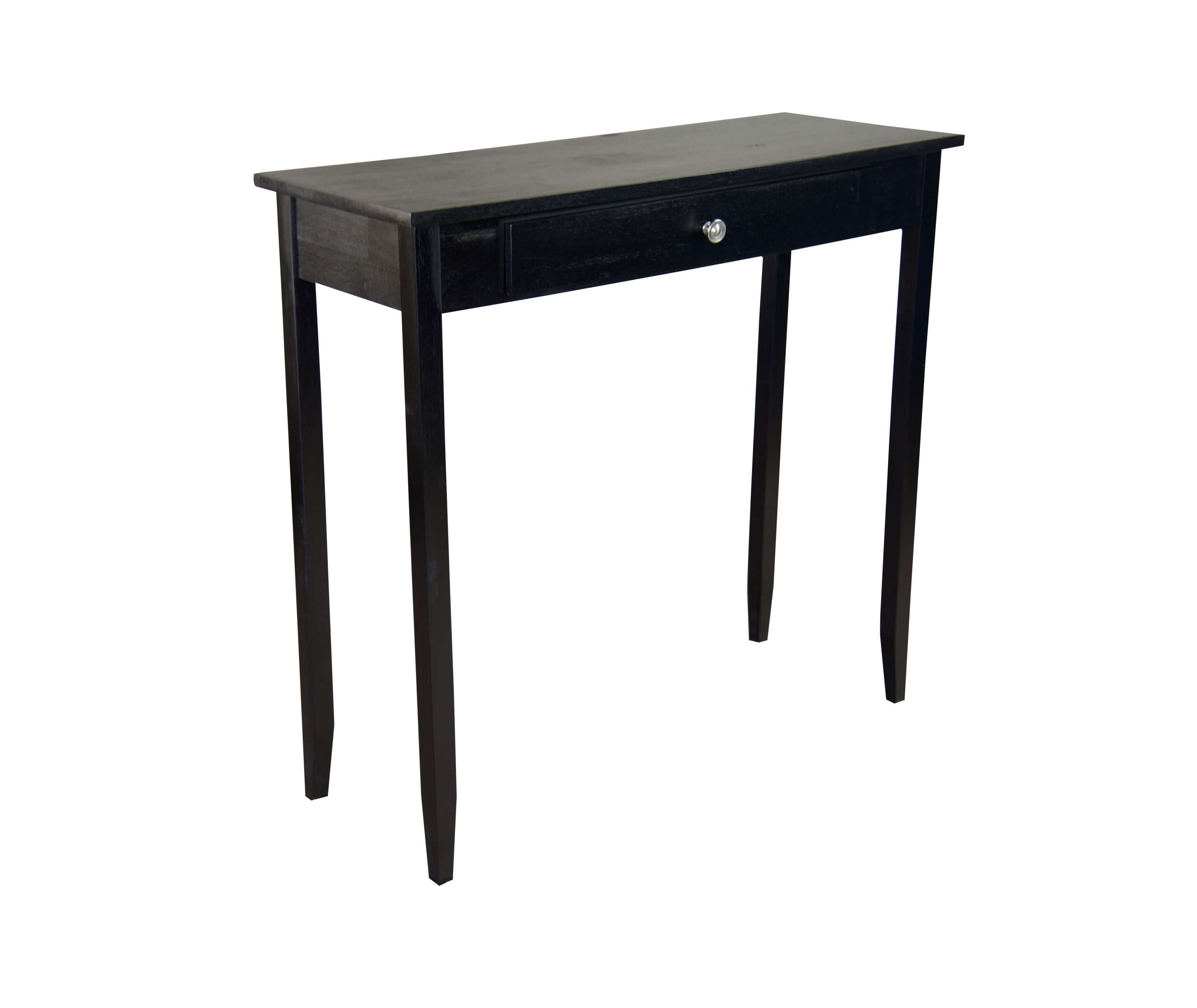 Modern Acacia Entryway Table with Drawer in Black Matte - Walmart.com