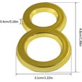 DaKuan 20-Pack Self-Adhesive Golden Waterproof Mailbox Numbers Stickers ...