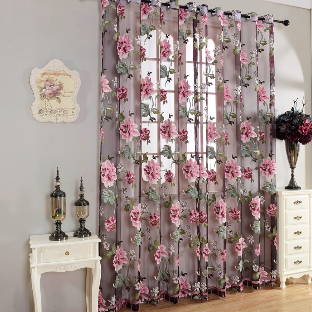 Click here for Eastvita Peomies Embroidered Curtain With Holes Be... prices