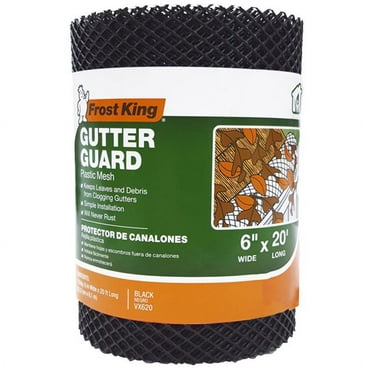 Frost King 6in. X 20ft. Black Plastic Mesh Gutter Guard - Walmart.com