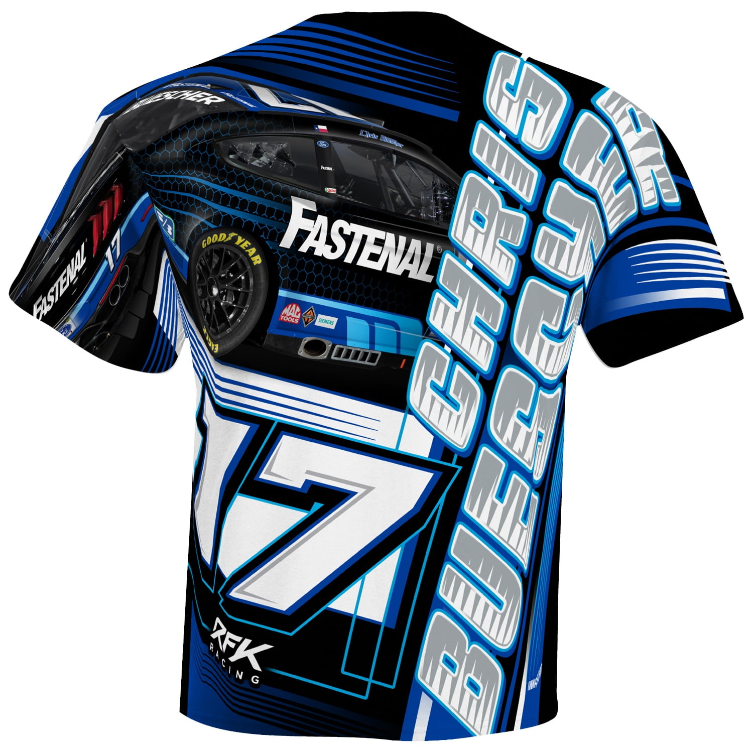 Buy Men's Checkered Flag White Chris Buescher Fastenal Sublimated ...