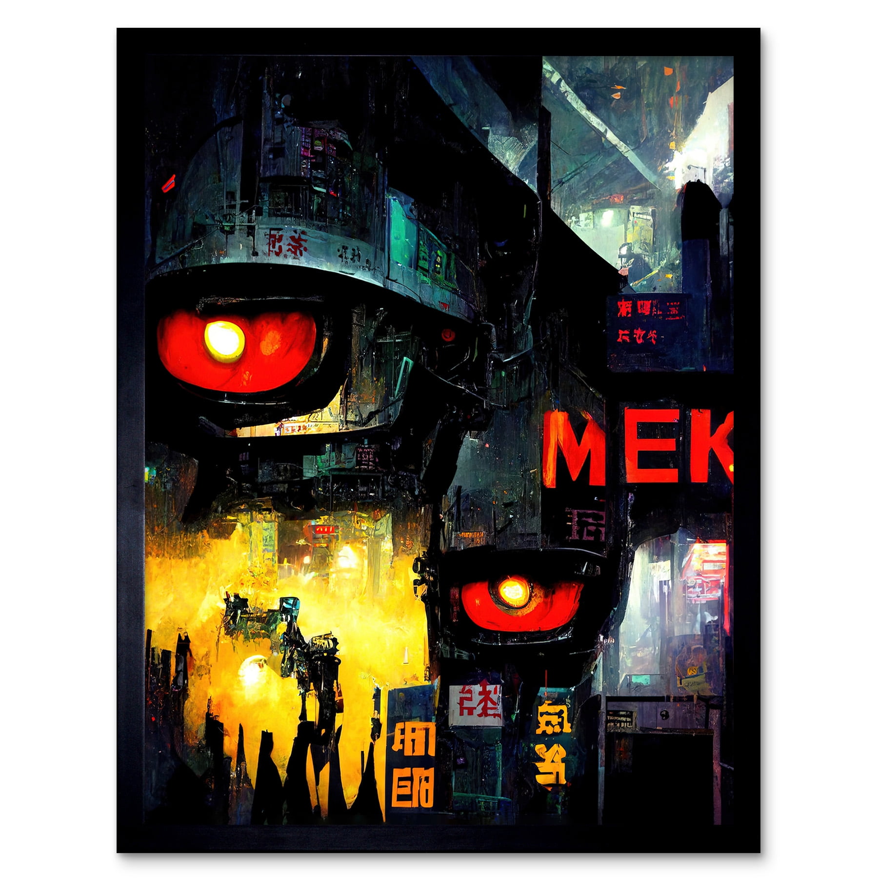 Sci Fi Complex Machines Mecha Japanese Big Brother Art Print Framed ...