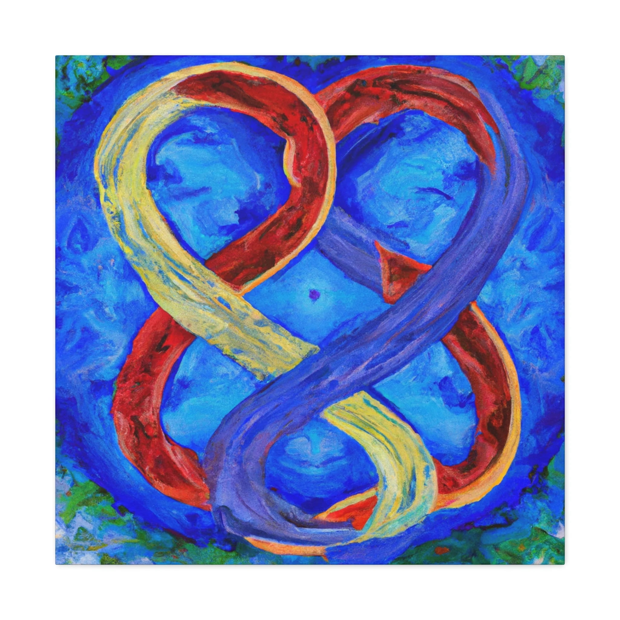 Intertwined Love Hearts - Canvas - Walmart.com