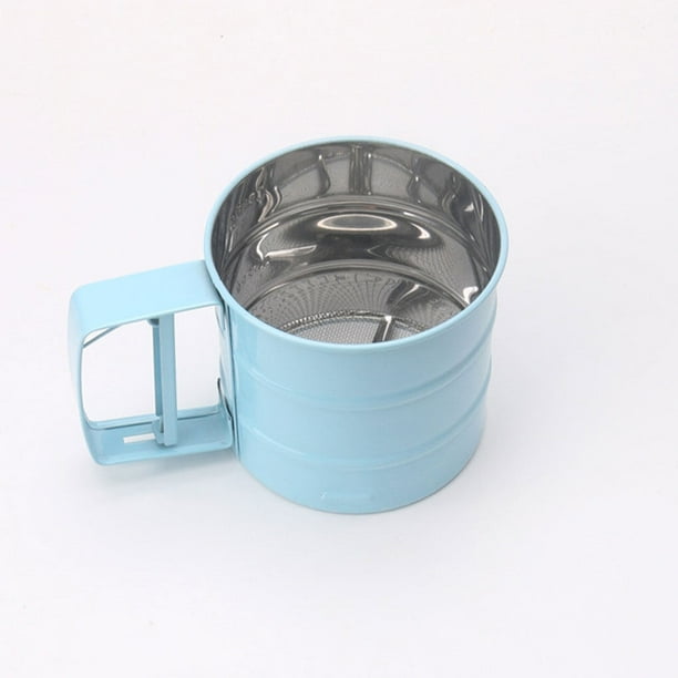 Flour Sieve Cup Stainless Steel Mesh Shaking Strainer with Handle Cake ...
