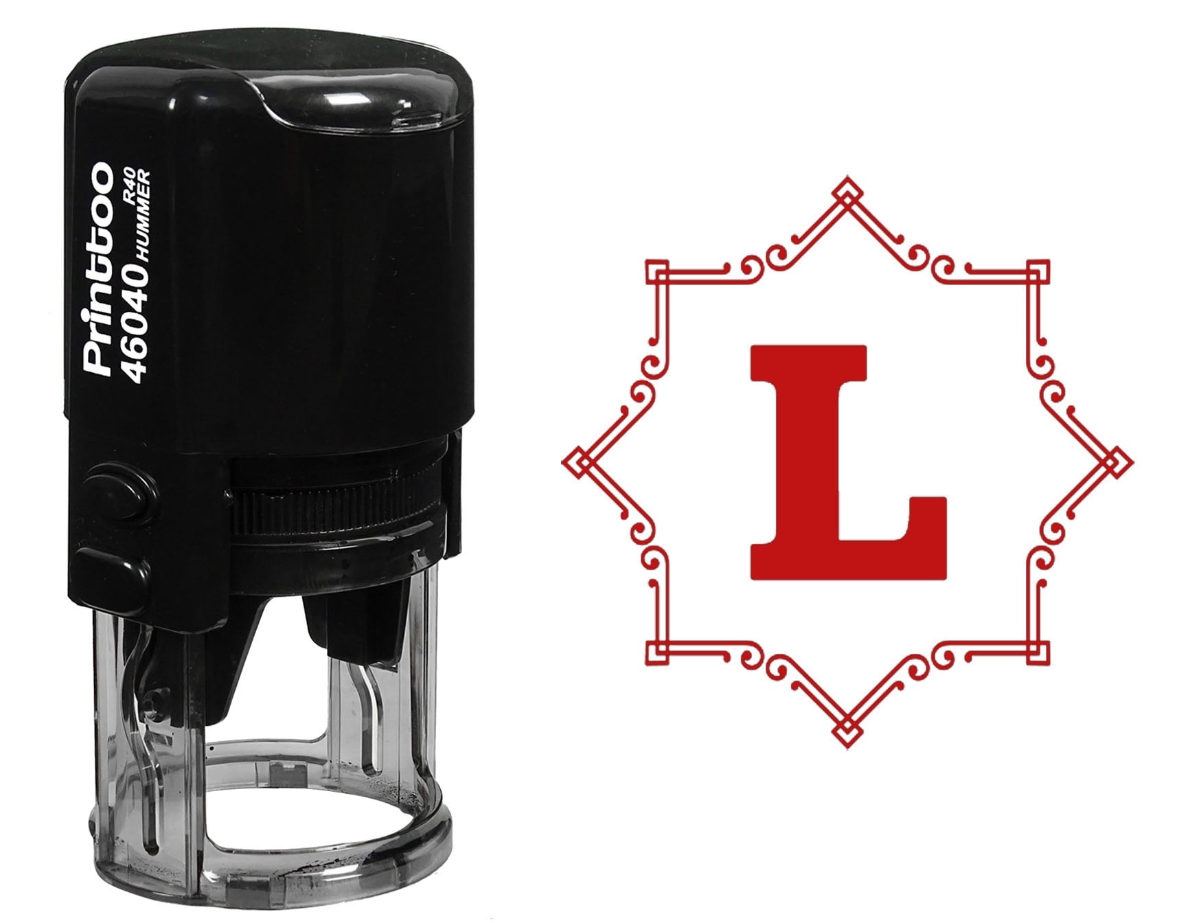 Printtoo Office Stationary Octagon Celtic Swirl Frame L Alphabet ...