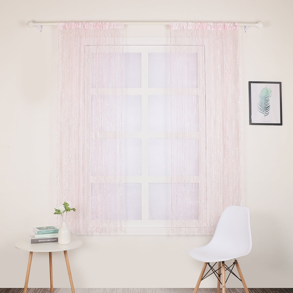 DYstyle Door Window Panel Shiny Tassel String Curtain Dividers Fringe ...