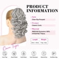 12" Ponytail Extension, Classic Loose Curly Wavy Claw Clip Pony tails ...