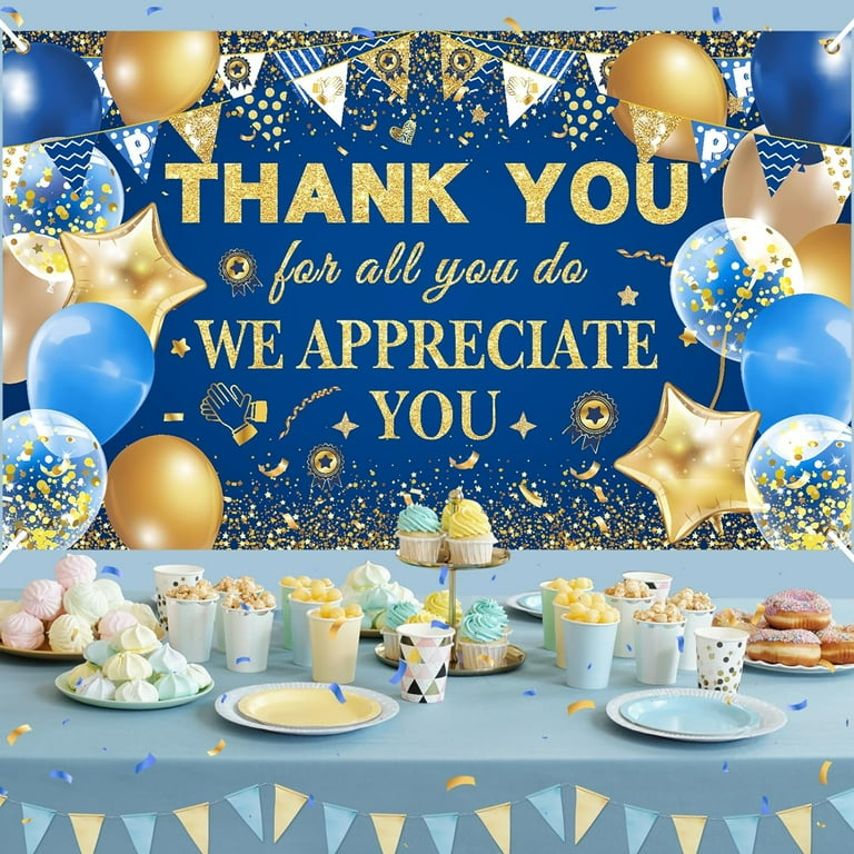 Appreciation Thank You Banners We Appreciate You Banner Gold Glitter