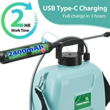 5L Battery Powered Garden Sprayer Electric Sprayer with 3 Nozzles for ...