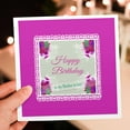 3drose, Happy Birthday, Mother in Law, Pink, Purple Flower Corners ...