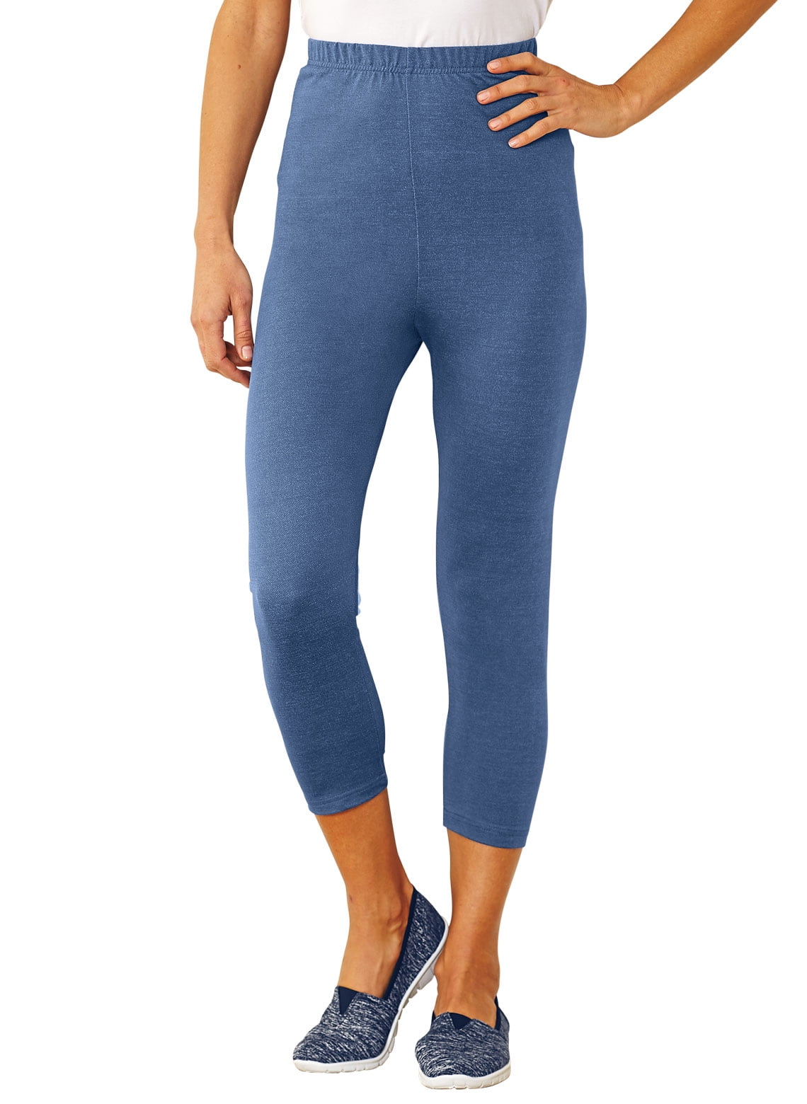 Stretch Denim Capris - Walmart.com