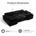Orlivala 150" Large Modular Sectional Sofa Bed with Ottoman, Deep Seat ...