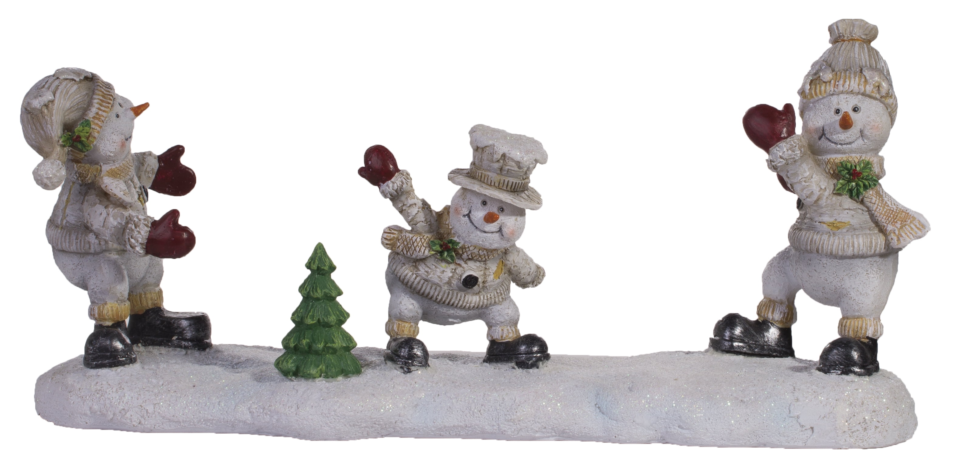 Christmas Decoration- Triple Snowman Polystone Wine Bottle Holder ...