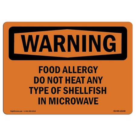 SignMission OS-WS-D-35-L-12148 OSHA Warning Sign - Food Allergy Do Not ...