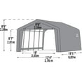 ShelterLogic 12'x20'x8' Peak Style Garage-in-a-Box in Gray - Walmart.com